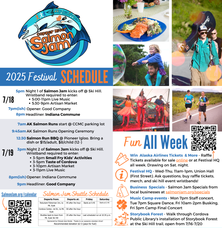 Schedule – Copper River Salmon Jam